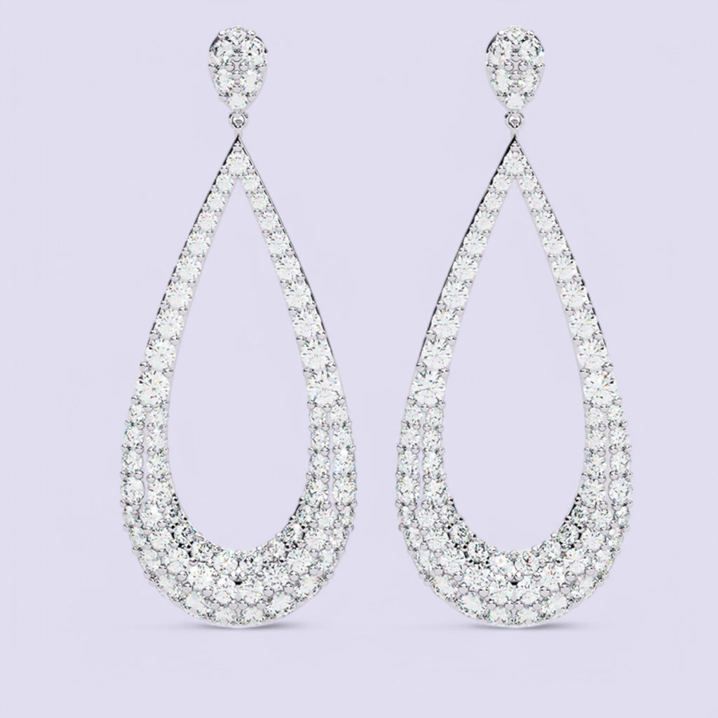 Elegant Nectar Drop Sterling Silver Earrings | Silky Silver