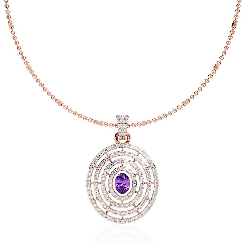 Webweaver’s Charm Pendant, Artistic Rose Gold | Silky Silver